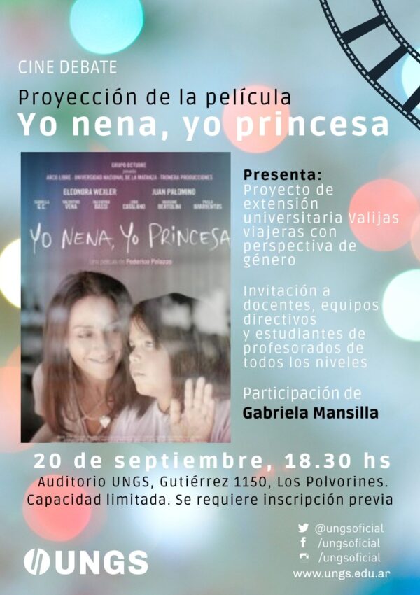 Cine debate: Proyección de Yo nena, yo princesa - UNGS